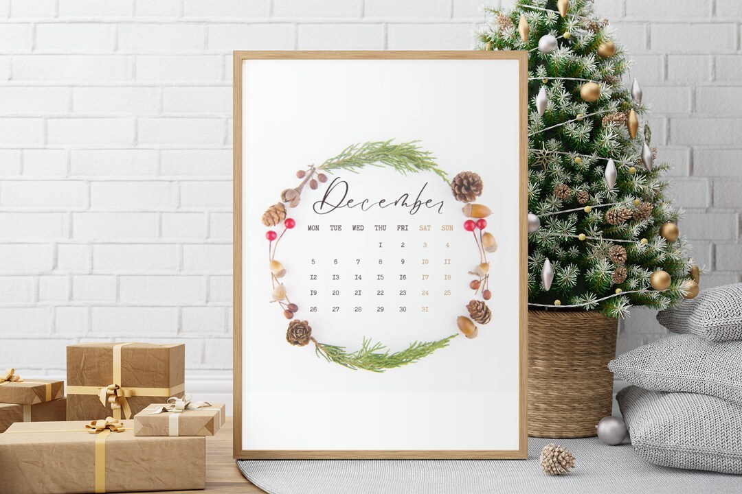 PRINTABLE Christmas and Holidays Calendar for December - Etsy