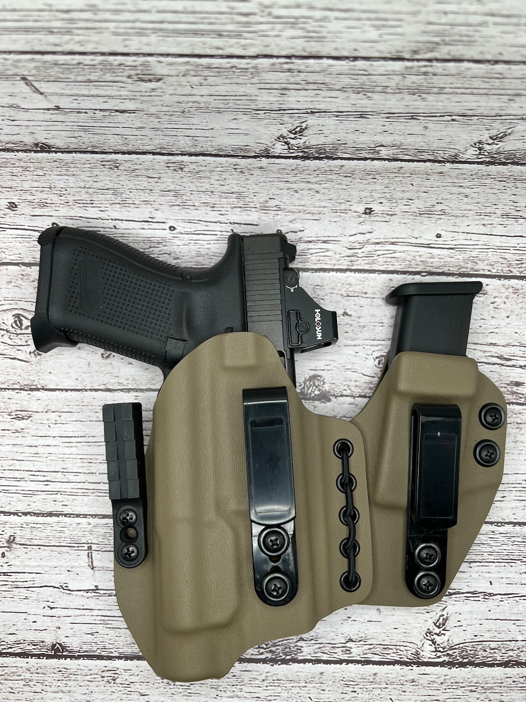 Dnzholsters Kydex Holsters Glock 17 Light Bearing AIWB Holster - Etsy