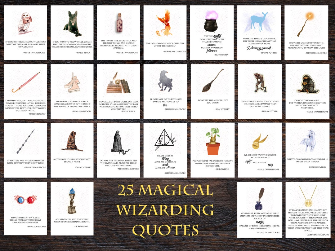 HP Wizarding Inspirational Quotes // Printable Wall Art // Instant ...