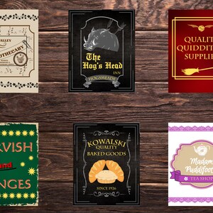 HP Magical Shops Signs // Instant Download // Printable Wall Art - Etsy