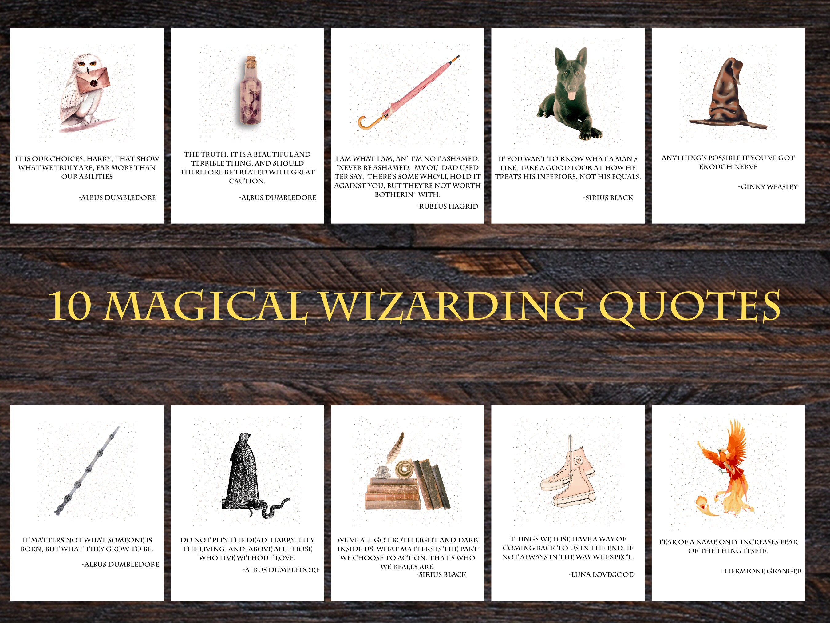 HP Wizarding Inspirational Quotes // Printable Wall Art // - Etsy
