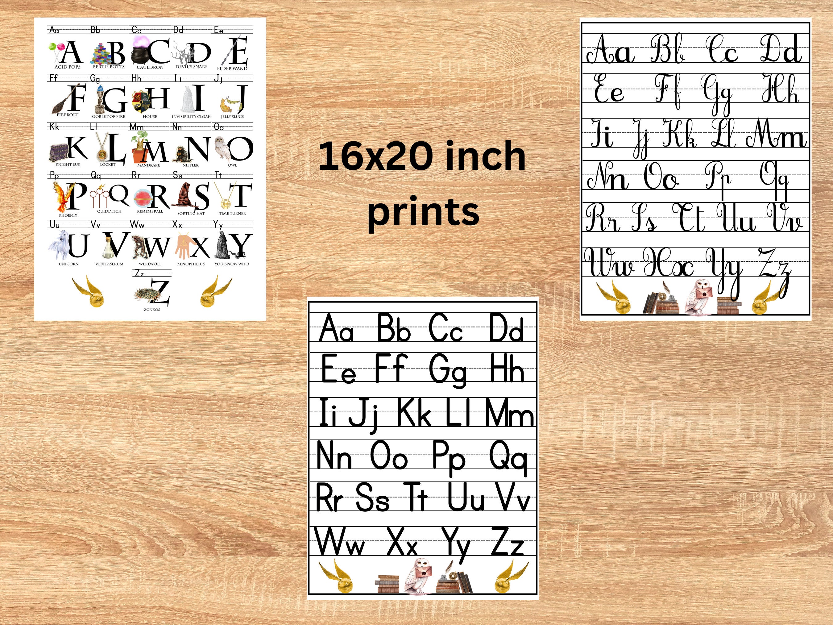 HP Themed Alphabet Classroom Poster Prints // Instant Download ...