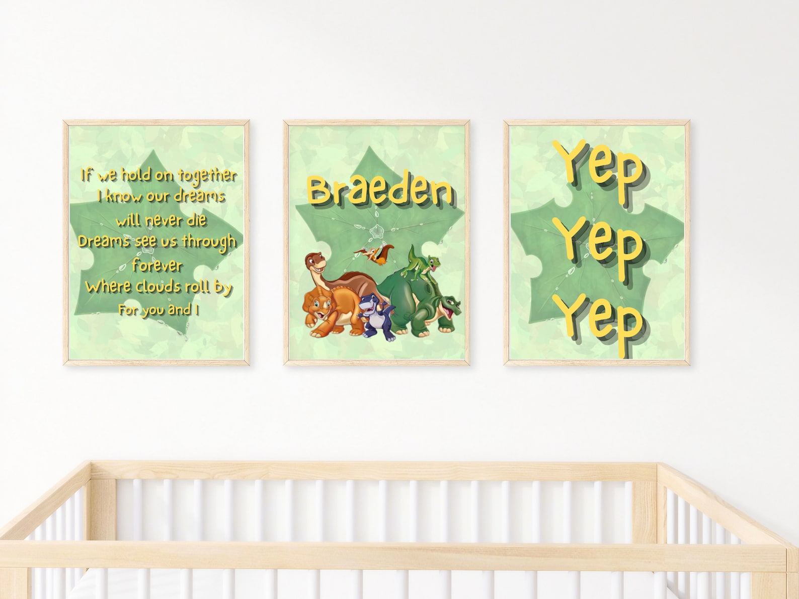EDITABLE // Personalized Land Before Time Nursery Art // Instant ...