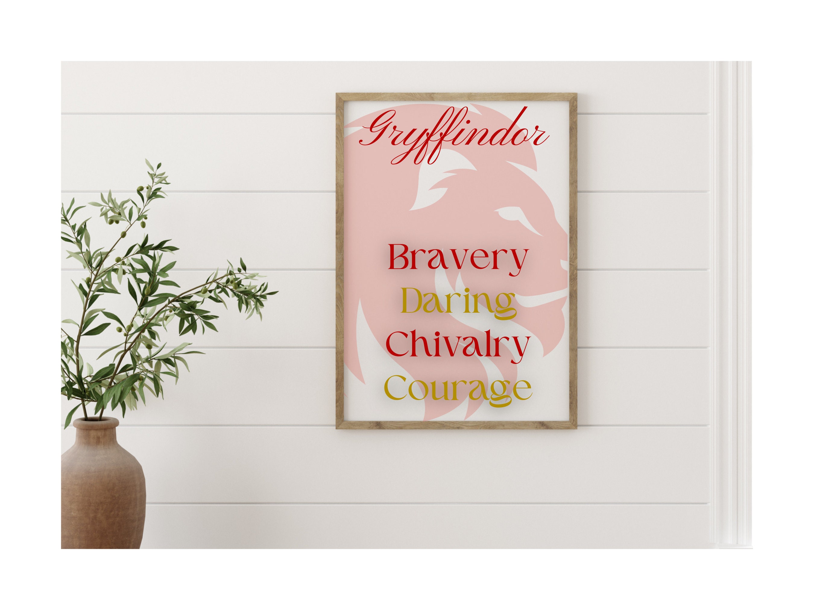 Gryffindor Traits Sign / Printable Wall Art / Digital Design / Digital ...