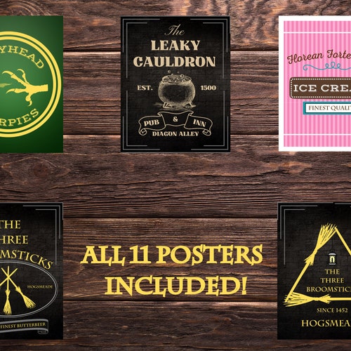 HP Magical Shops Signs // Instant Download // Printable Wall - Etsy