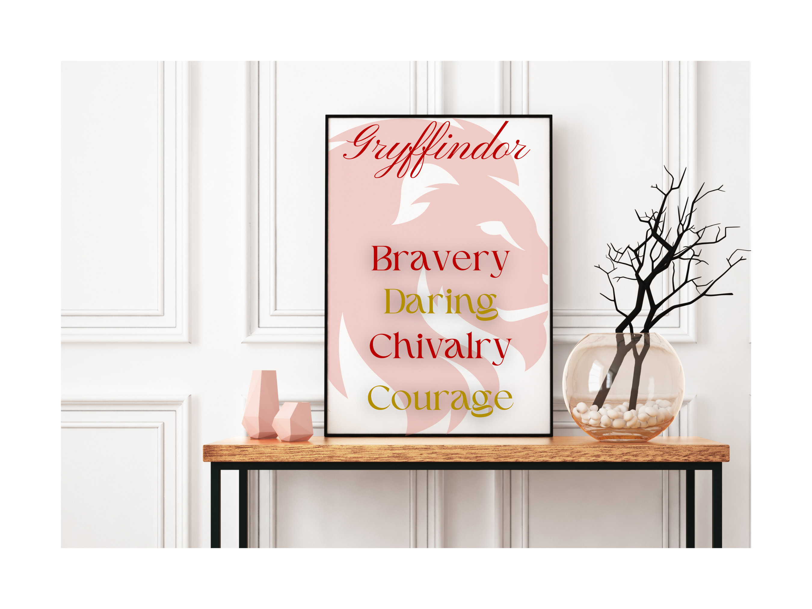 Gryffindor Traits Sign / Printable Wall Art / Digital Design / Digital ...