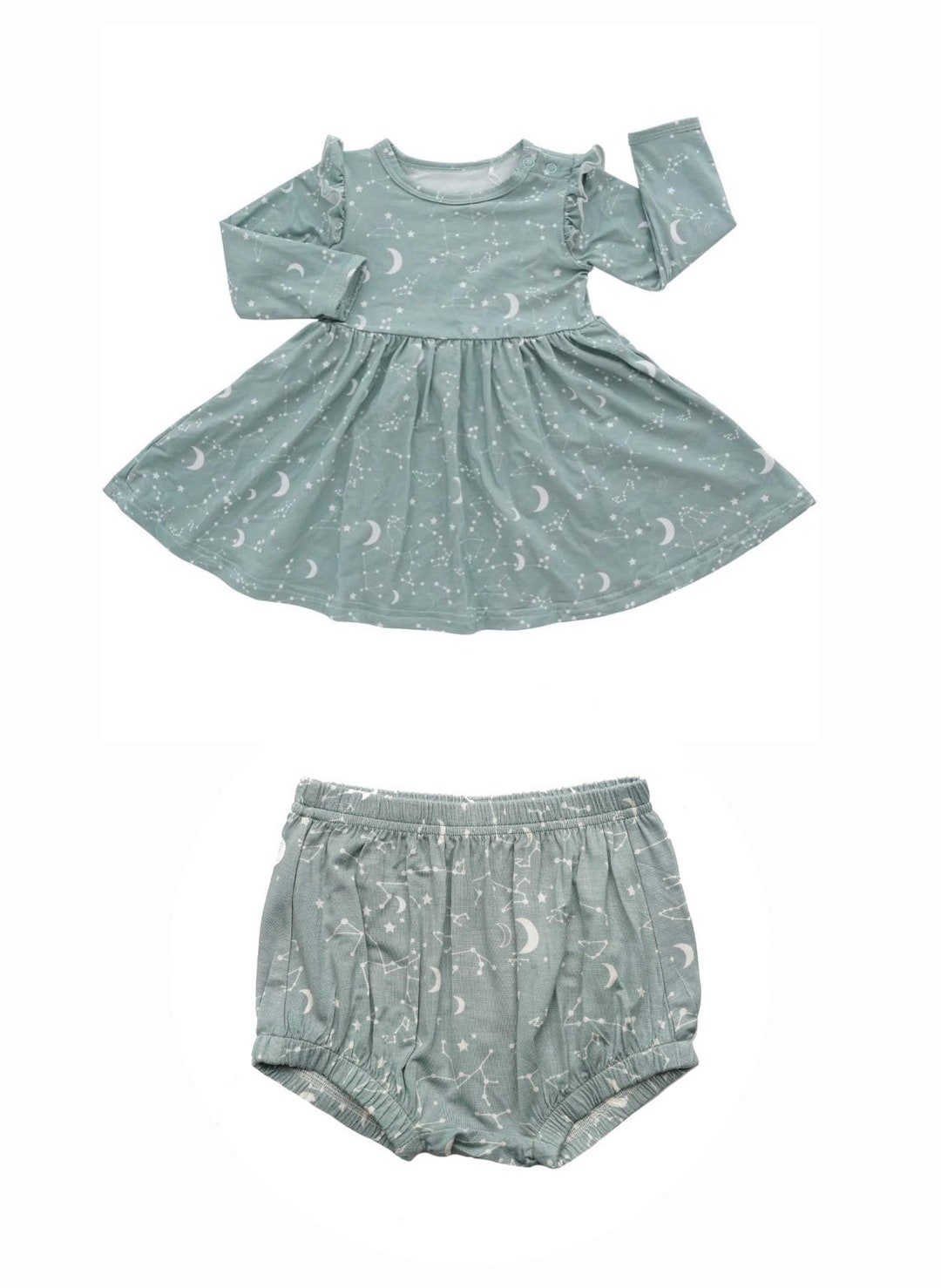 Blue Stargaze Dress With Matching Bloomers 3-6 Months - Etsy
