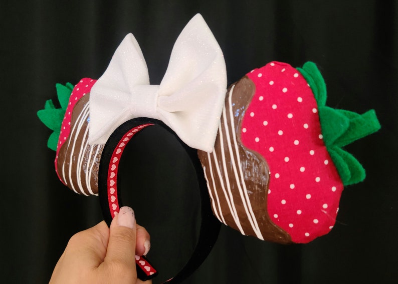 Chocolate Covered Strawberry Minnie Ears - Etsy