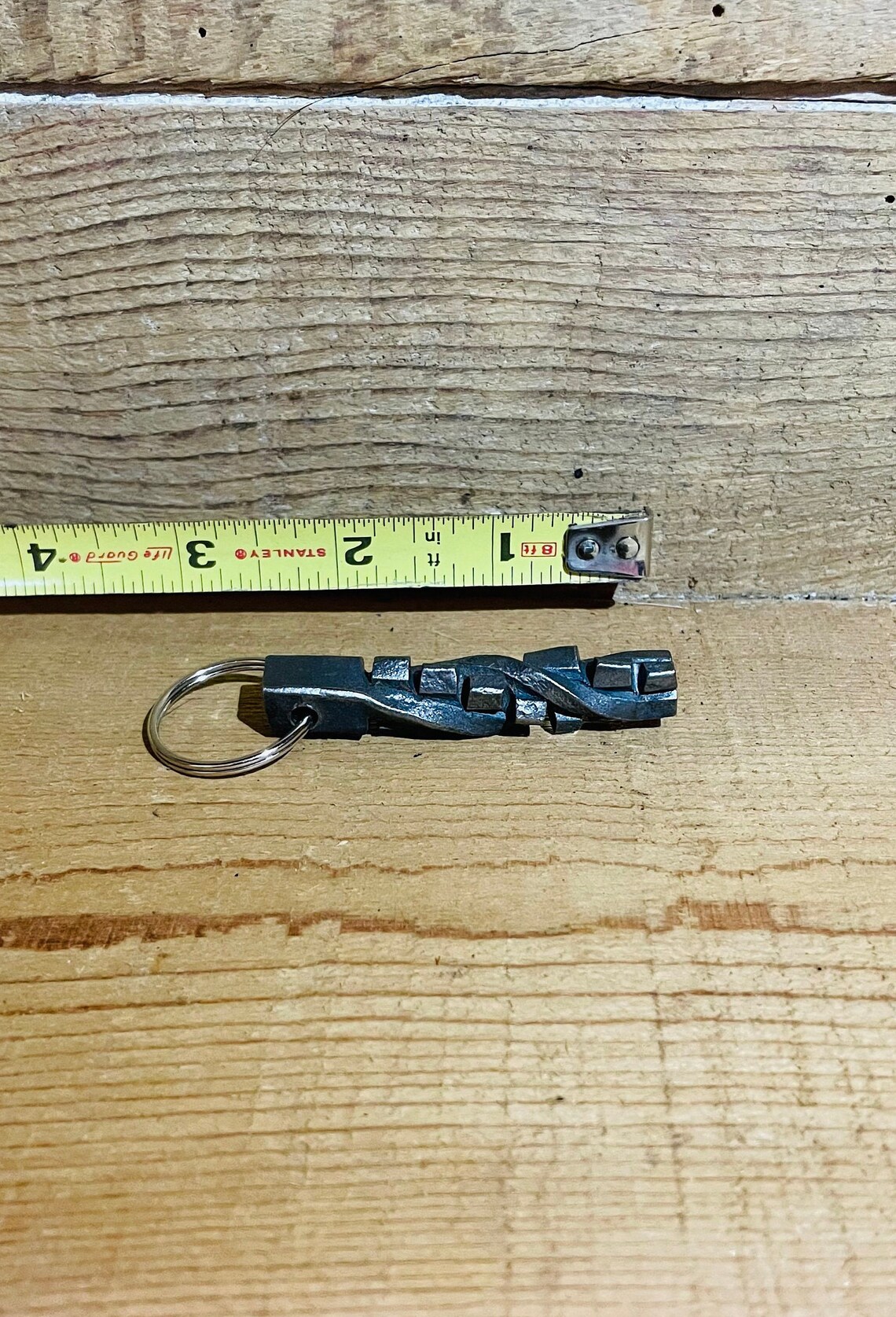 Hand Forged Twist Keychain - Etsy