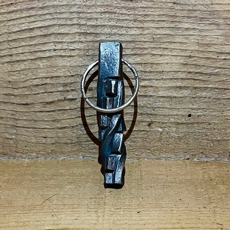 Hand Forged Twist Keychain - Etsy
