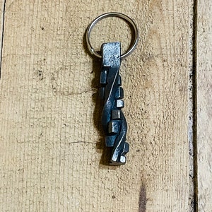 Hand Forged Twist Keychain - Etsy