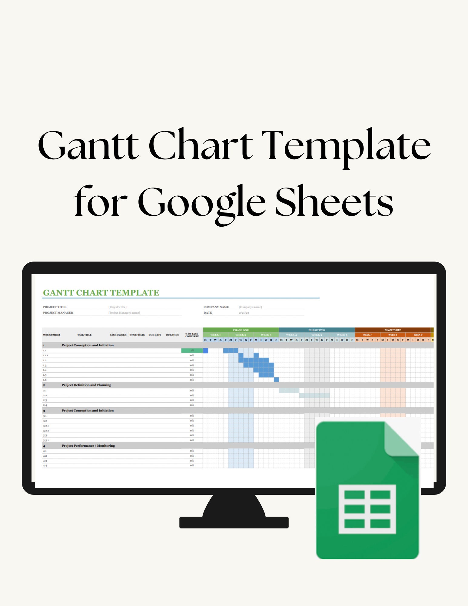 Gantt Chart Google Docs Template