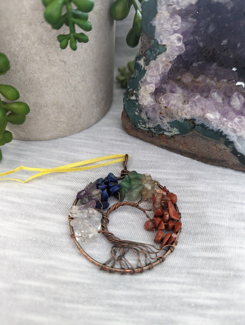 Tree of Life Pendant, Chakra Tree of Life Pendant, Gemstone Tree of Life, Wire Tree of Life ...