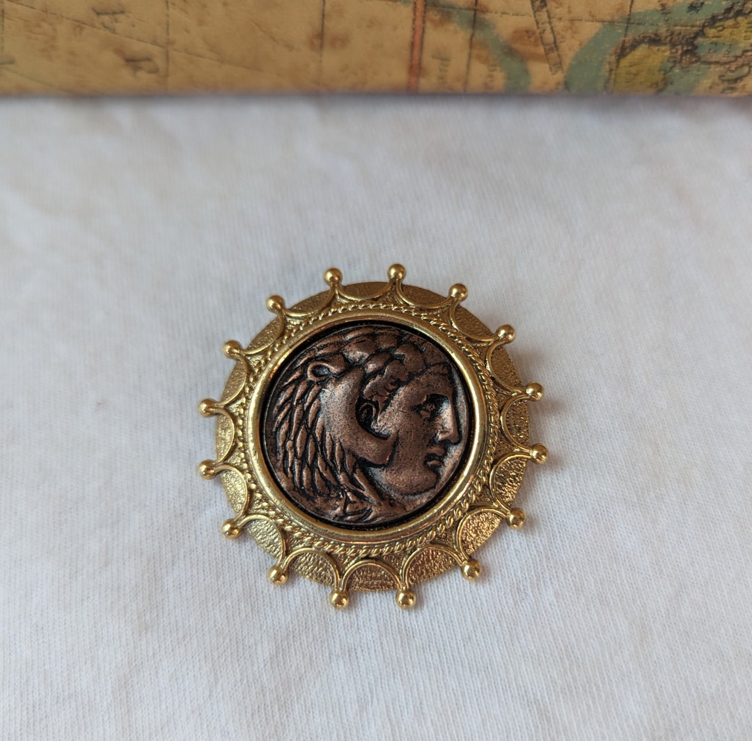 Alexander the Great Brooch, Ancient Greek Replica Brooch Pin, Roman ...