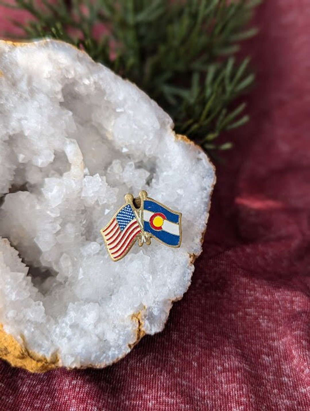 Colorado Flag Pin, American Flag Pin, Colorado and American Flag Pin ...