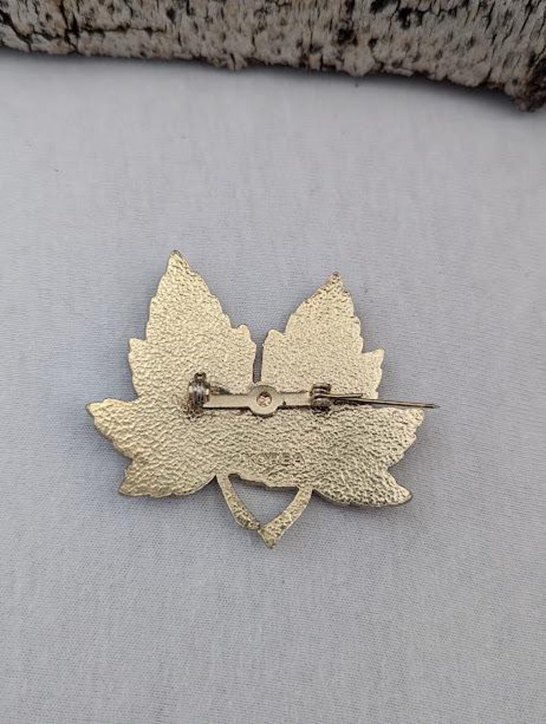Fall Leaf Pin, Vintage Fall Maple Leaves Pin, Double Fall Maple Leaves ...