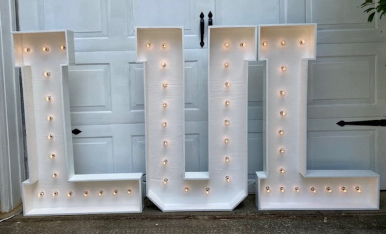 4 Ft Large Wooden Marquee Letters With Lights Bulbs - Etsy