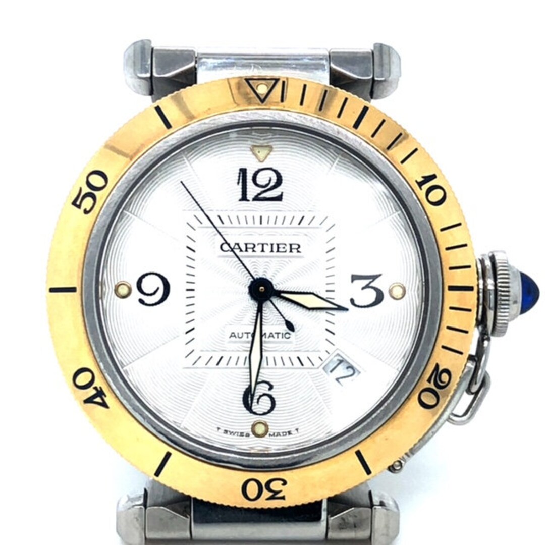 MINT Cartier Pasha 2378 Stainless Two-tone Gold Steel White 38mm Watch ...