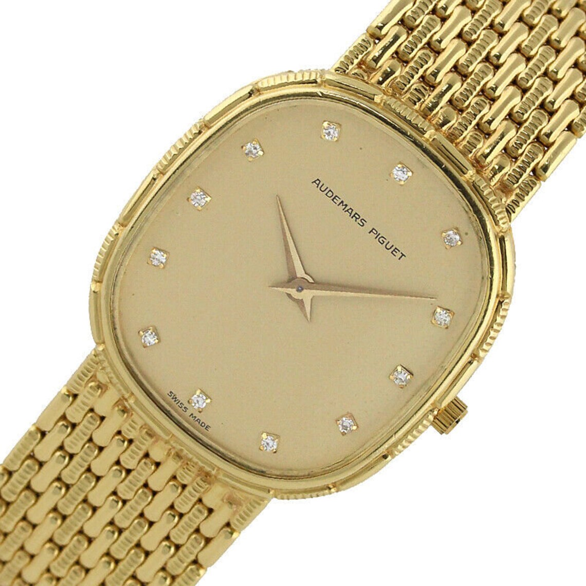 Vintage Audemars Piguet Cobra Watch: 18K Yellow Gold, Diamond Dial - Etsy