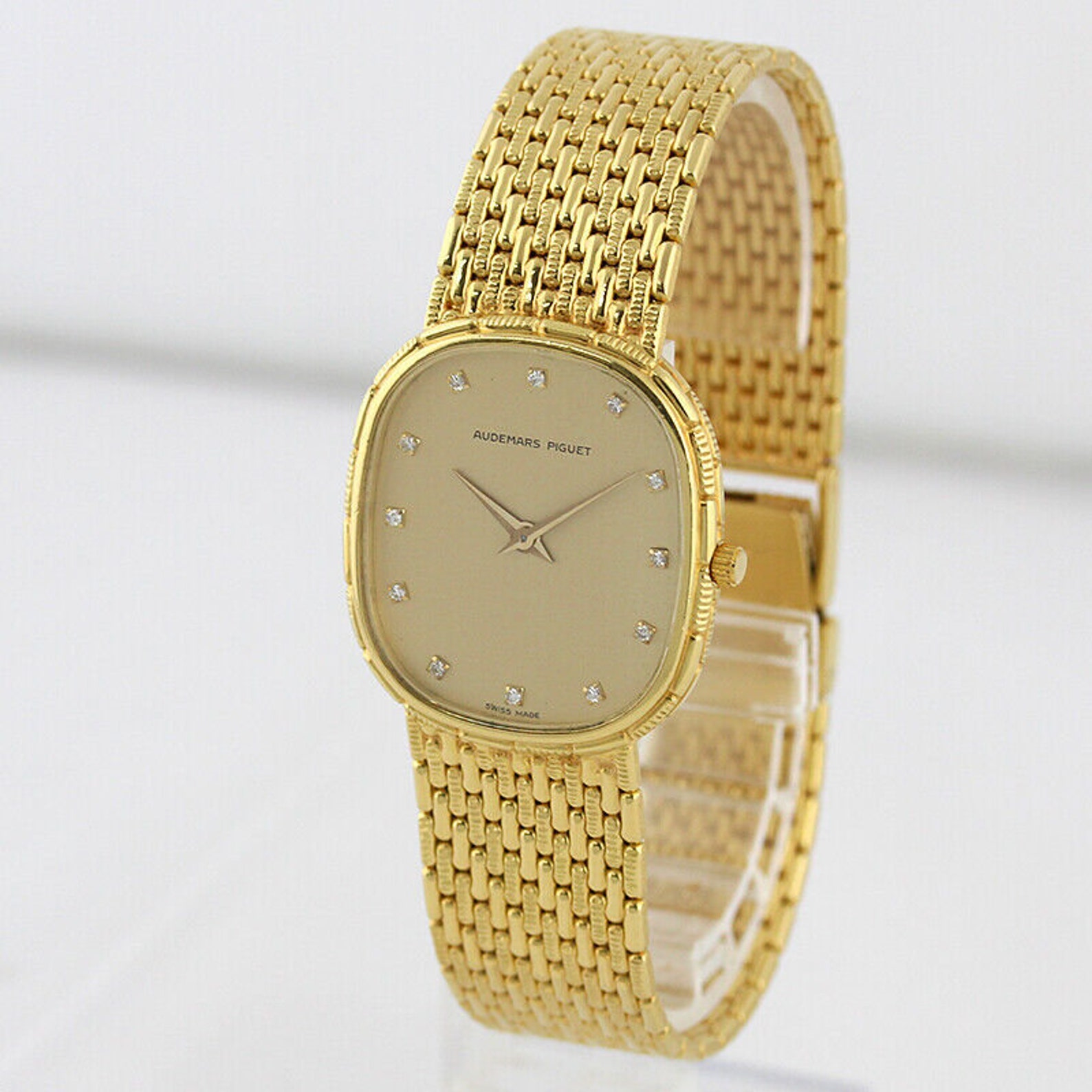 Vintage Audemars Piguet Cobra Watch: 18K Yellow Gold, Diamond Dial - Etsy