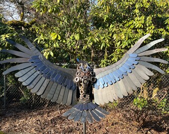 Metal Hawk Garden Art - Etsy