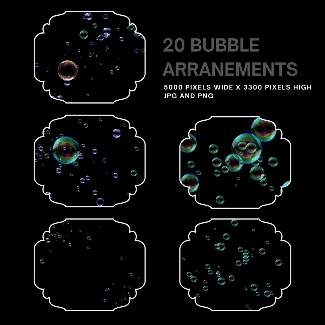 Bubble Overlays - Etsy