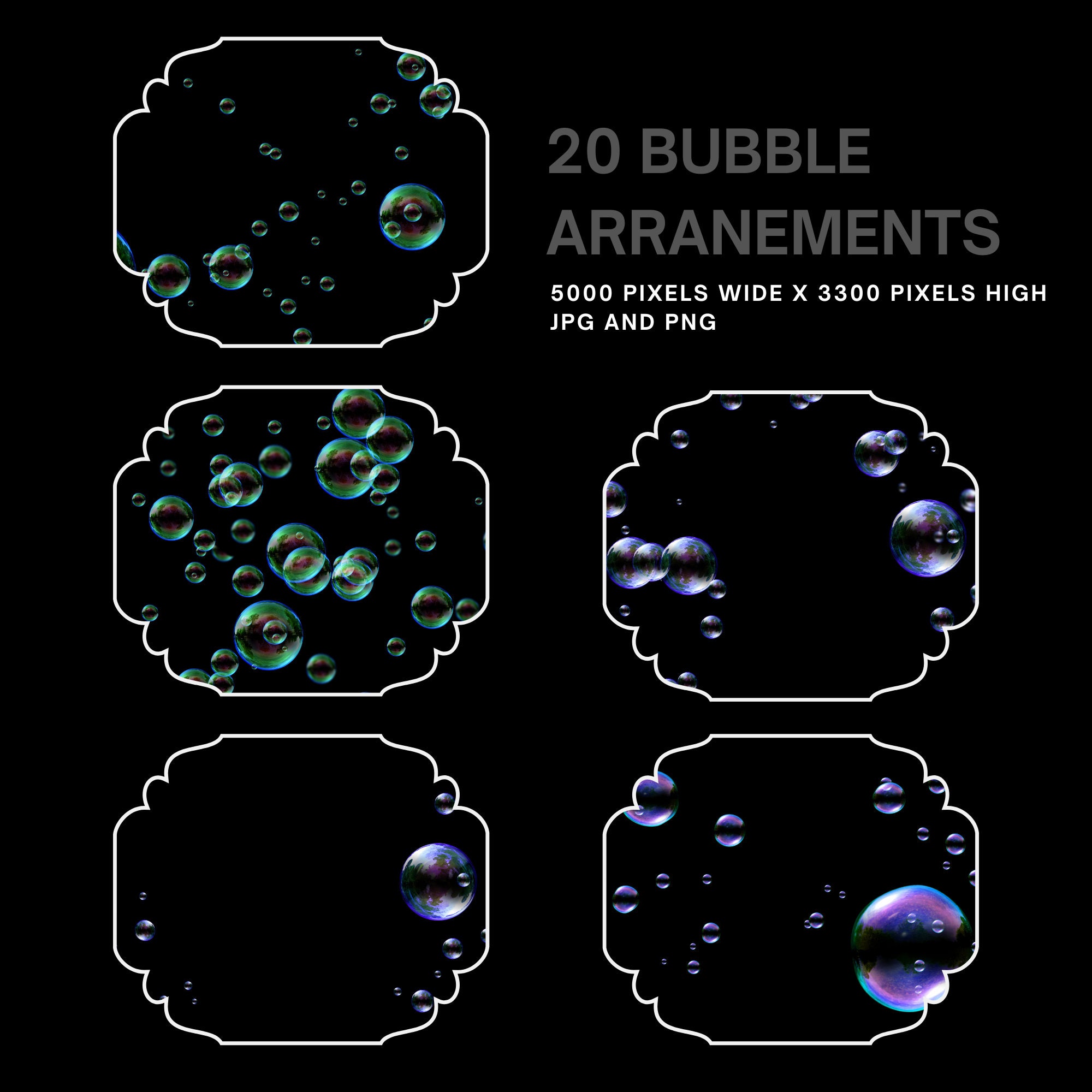 Bubble Overlays - Etsy