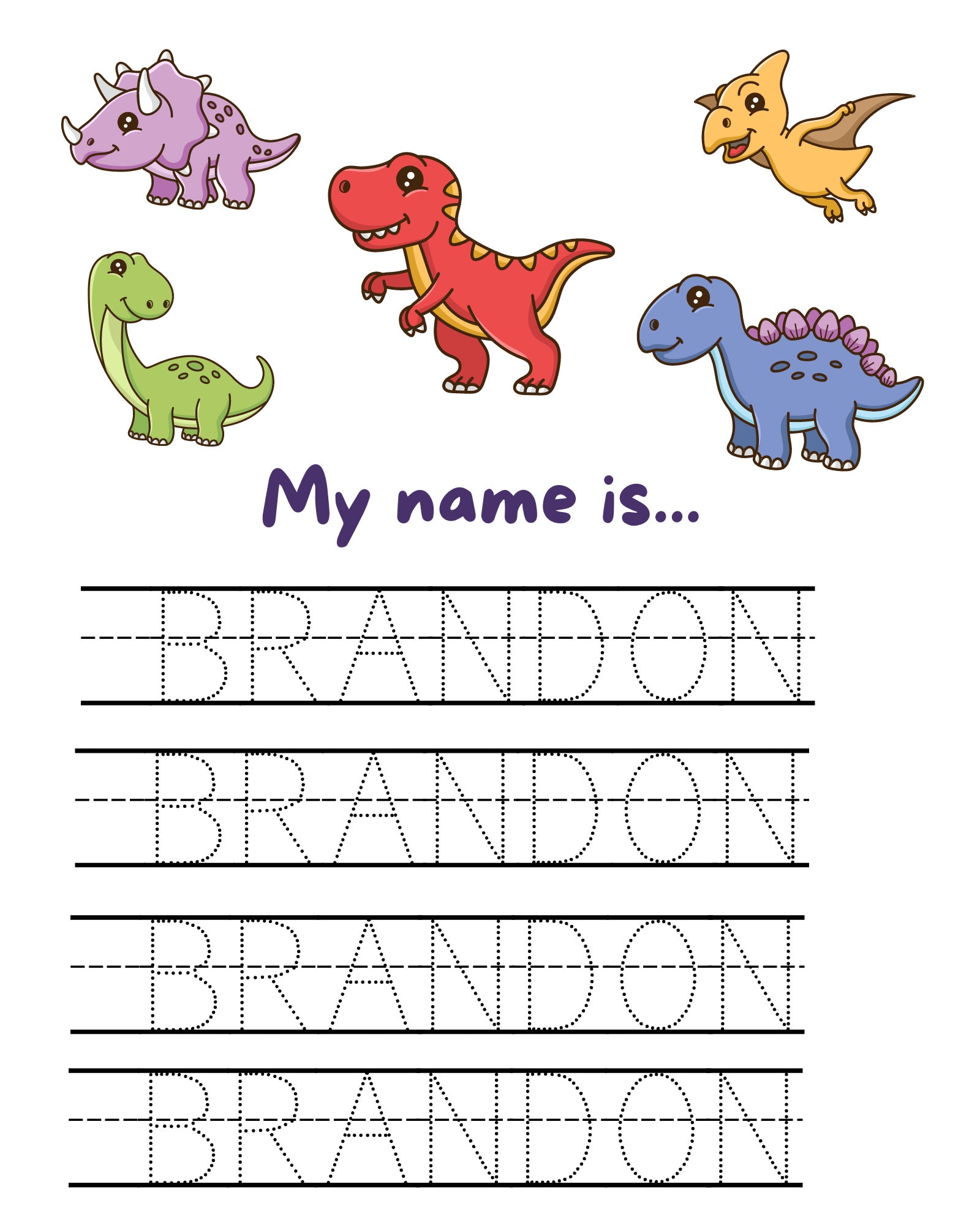 Custom Laminated Name Worksheet - Etsy