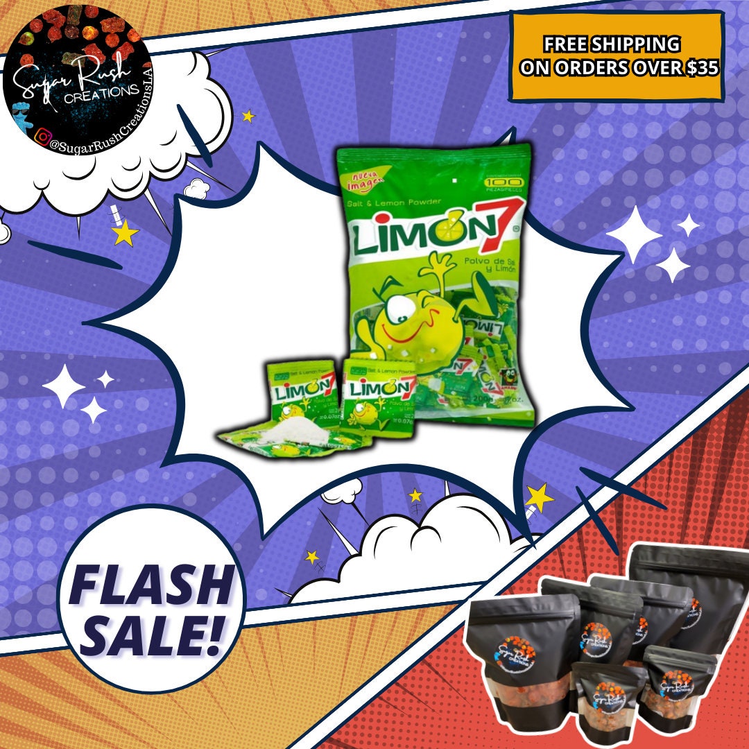Mexican Candy Sour Lemon Powder Limon 7 Beer Salt Party Gift Birthday ...