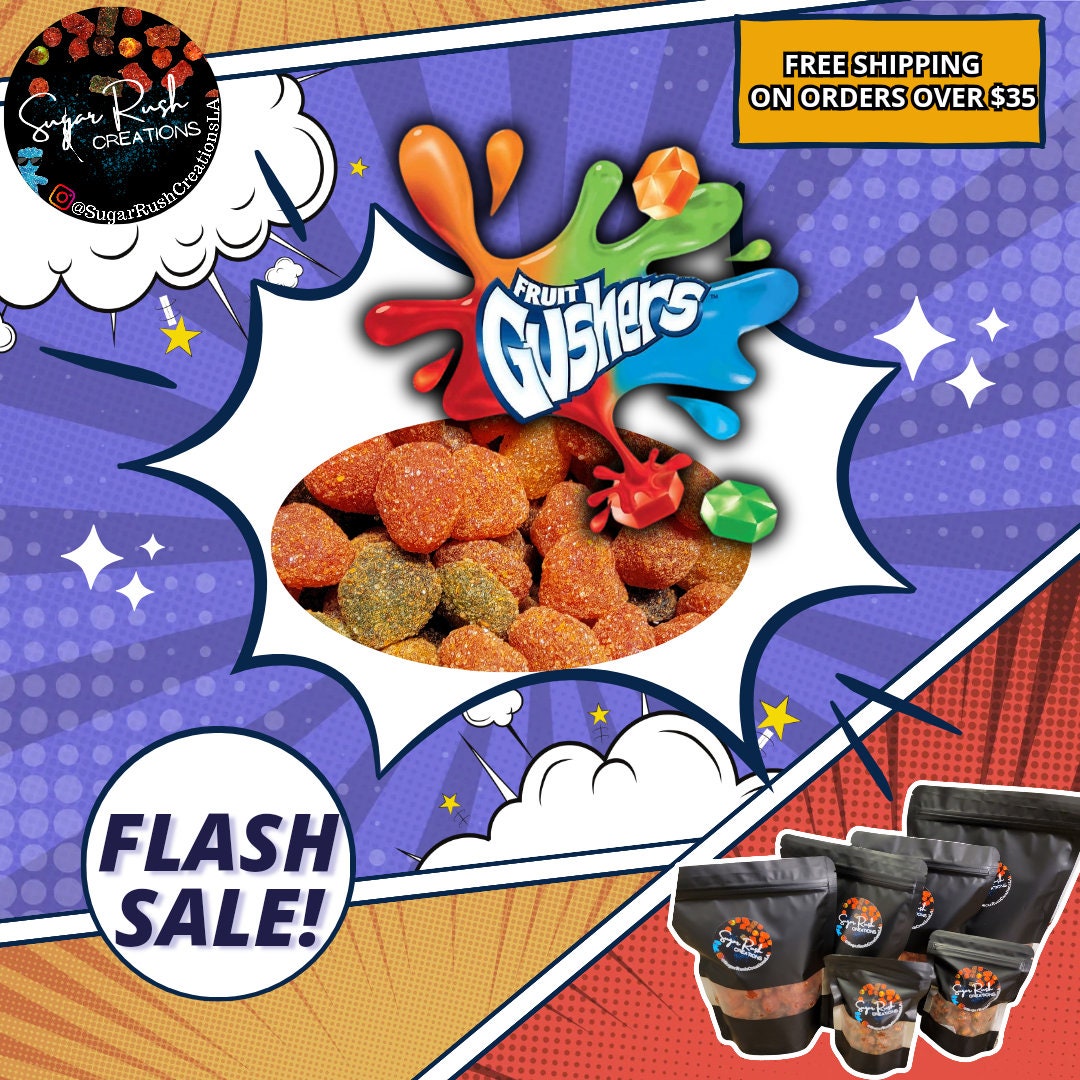 Chamoy Gushers With Chamoy Pica Candy Chili Candy Dulce Enchilado Gummies Sweet and Spicy Party ...