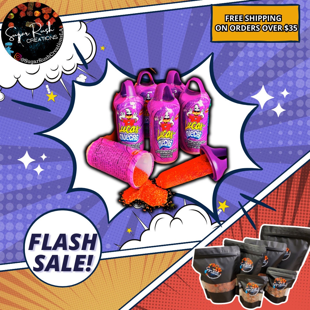 Lucas Chamoy Lollipop Candy Mexican Flavor Lucas Muecas Party Birthday ...