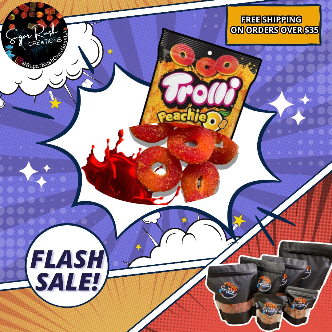 Chamoy Candy Peach Rings Spicy Chamoy Candy Peach Flavor Pica Candy ...