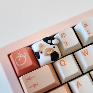 Moo Cow Keycap | Cute Handmade Artisan Keycaps - Etsy