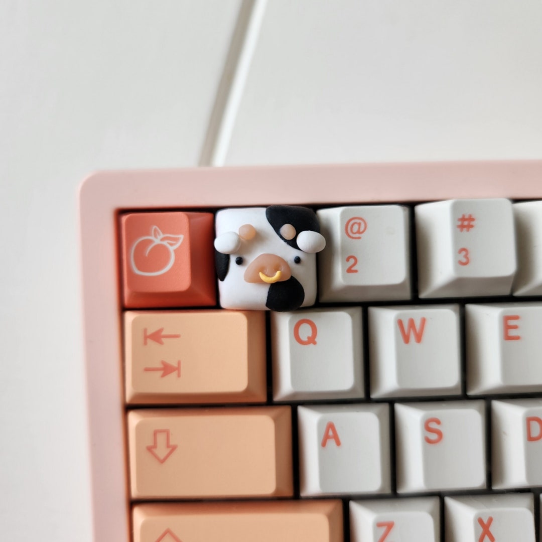 Moo Cow Keycap | Cute Handmade Artisan Keycaps - Etsy