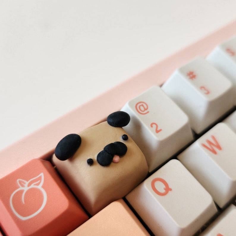 Pug Keycap | Cute Handmade Artisan Keycaps - Etsy