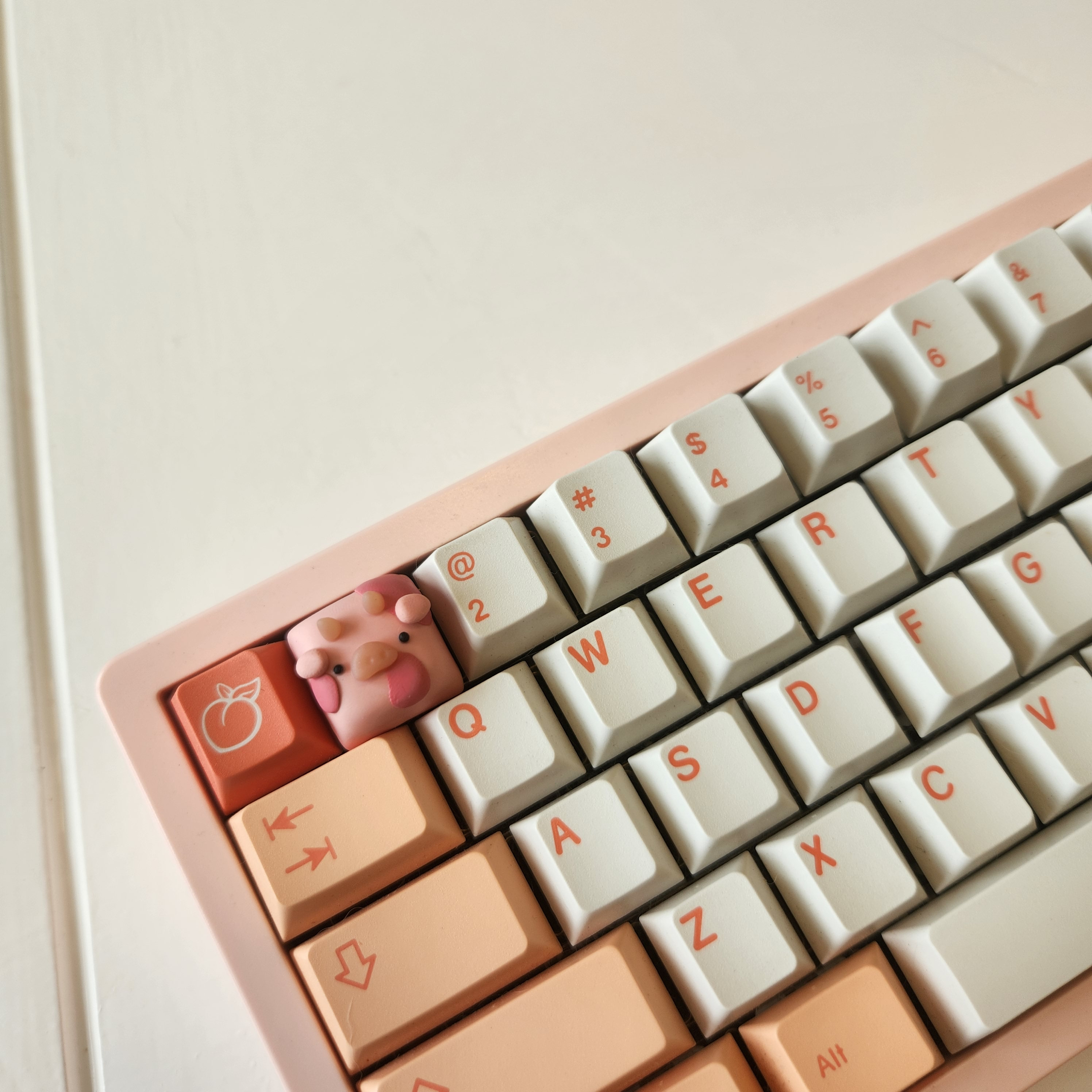 Strawberry Milk Cow Keycap | Cute Handmade Artisan Keycaps - Etsy