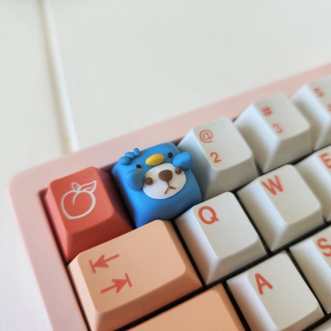 Dog in Penguin Disguise Keycap Haku the Samoyed Cute Handmade Artisan ...