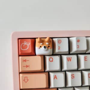 Shiba Inu Keycap | Orange and White Doggy | Cute Handmade Artisan ...