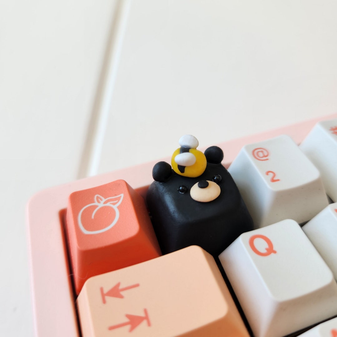 Black Bear Keycap | Cute Handmade Artisan Keycaps - Etsy