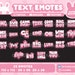 Kawaii Cute Pink Text Emotes | Twitch | Discord | Youtube by Cloudril ...