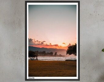Sunset Beach Surf Poster, North Shore, Oahu, - Etsy