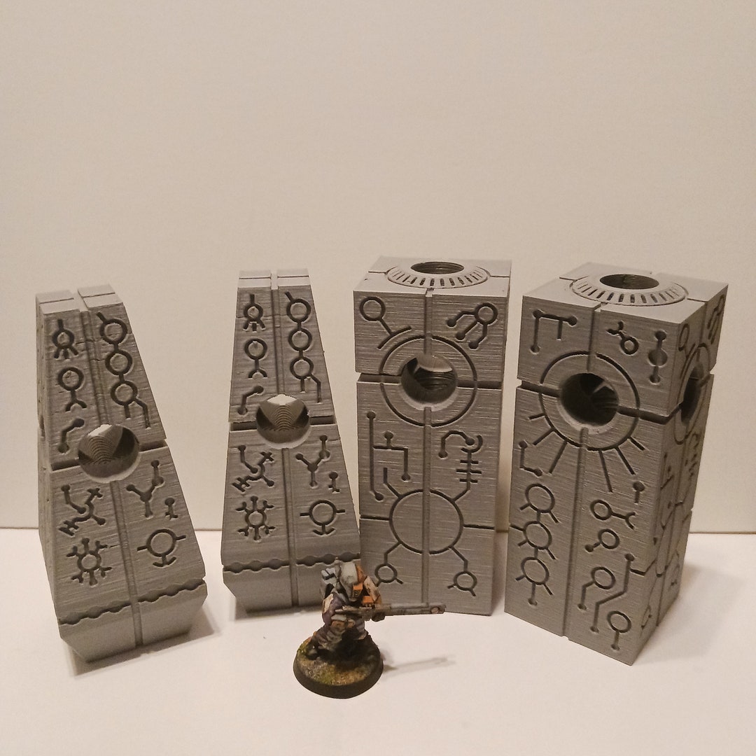 Alien Artifacts Scatter Terrain Xenos Obelisk Miniature War Games - Etsy