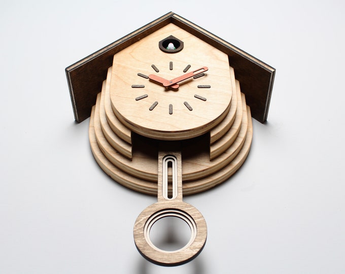 Cuckoo Clock - Layered Teardrop - Handmade - Modern - Choose Your Hand ...