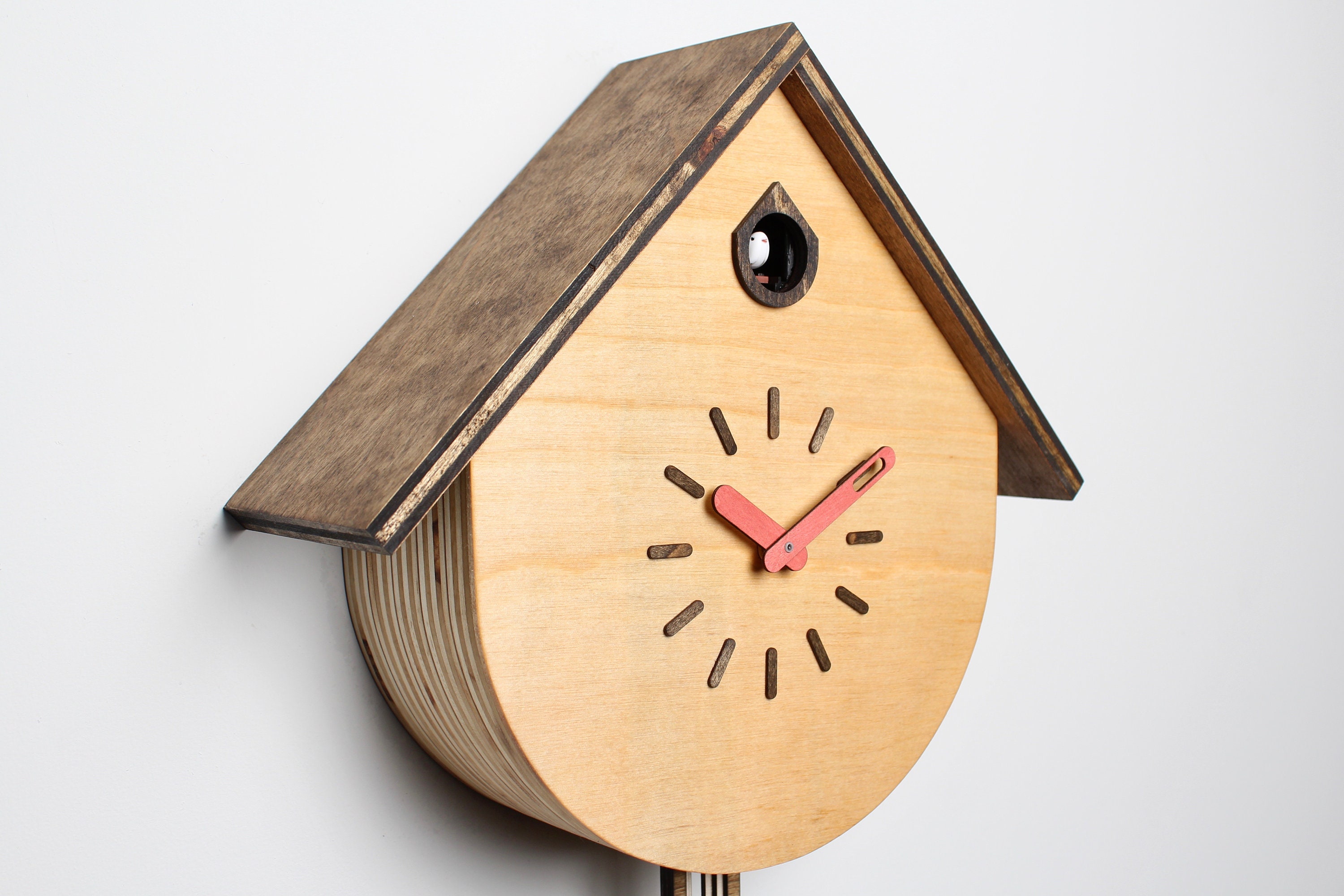 Cuckoo Clock Teardrop Handmade Modern Choose Your Hand Color - Etsy
