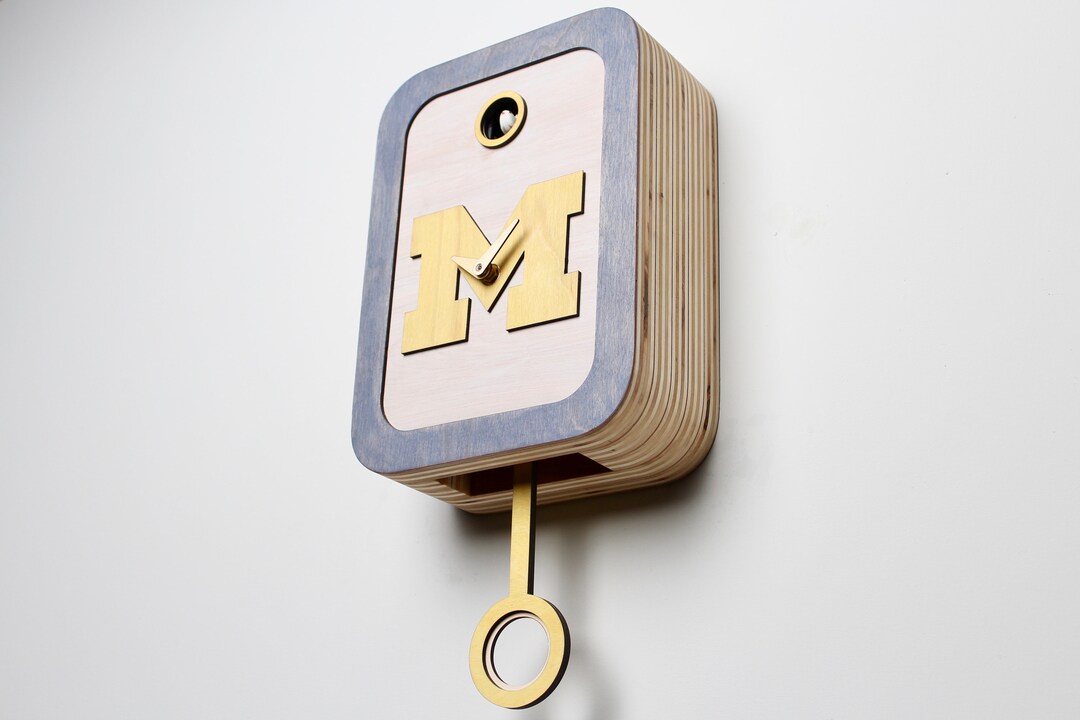 Cuckoo Clock University of Michigan Wolverines Uofm - Etsy