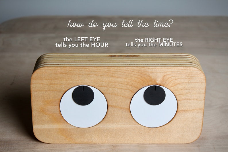 Googly Eye Clock - the Eyes Tell the Time! - Desk or Wall Clock ...