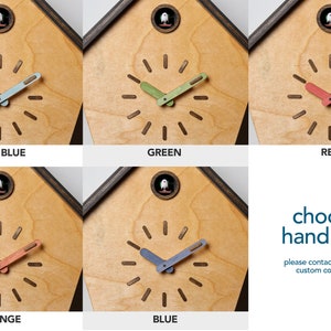 Cuckoo Clock Teardrop Handmade Modern Choose Your Hand Color - Etsy