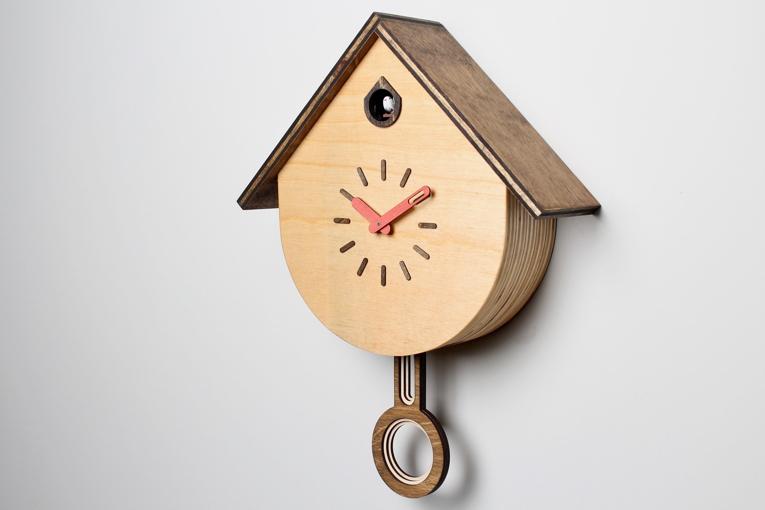 Cuckoo Clock Teardrop Handmade Modern Choose Your Hand Color - Etsy