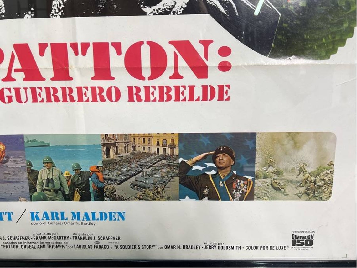 Original Vintage patton Movie Poster 1970 - Etsy