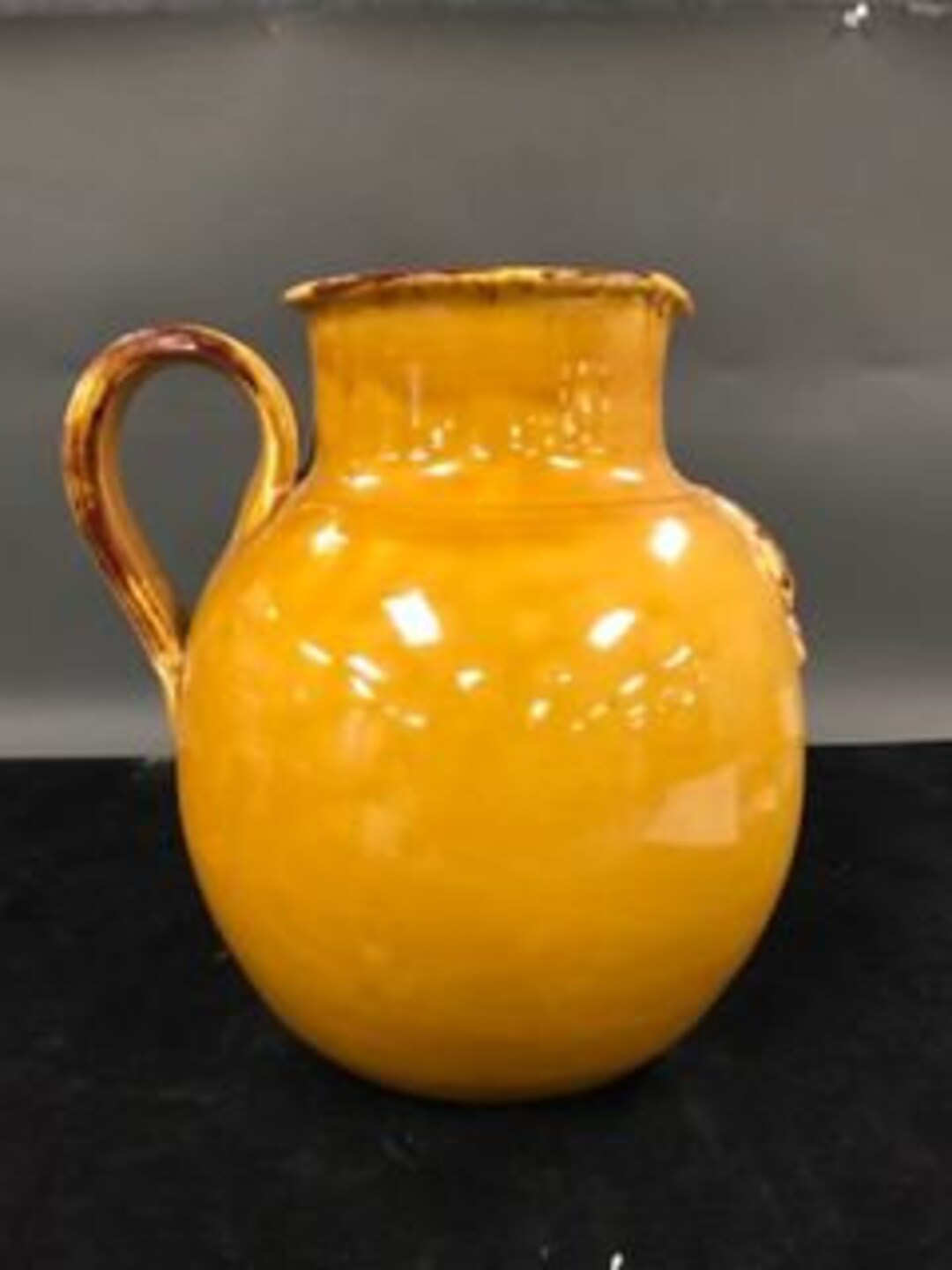 Ethan Allen Vintage Canary Yellow Ceramic Pitcher With Fleur De Lis - Etsy